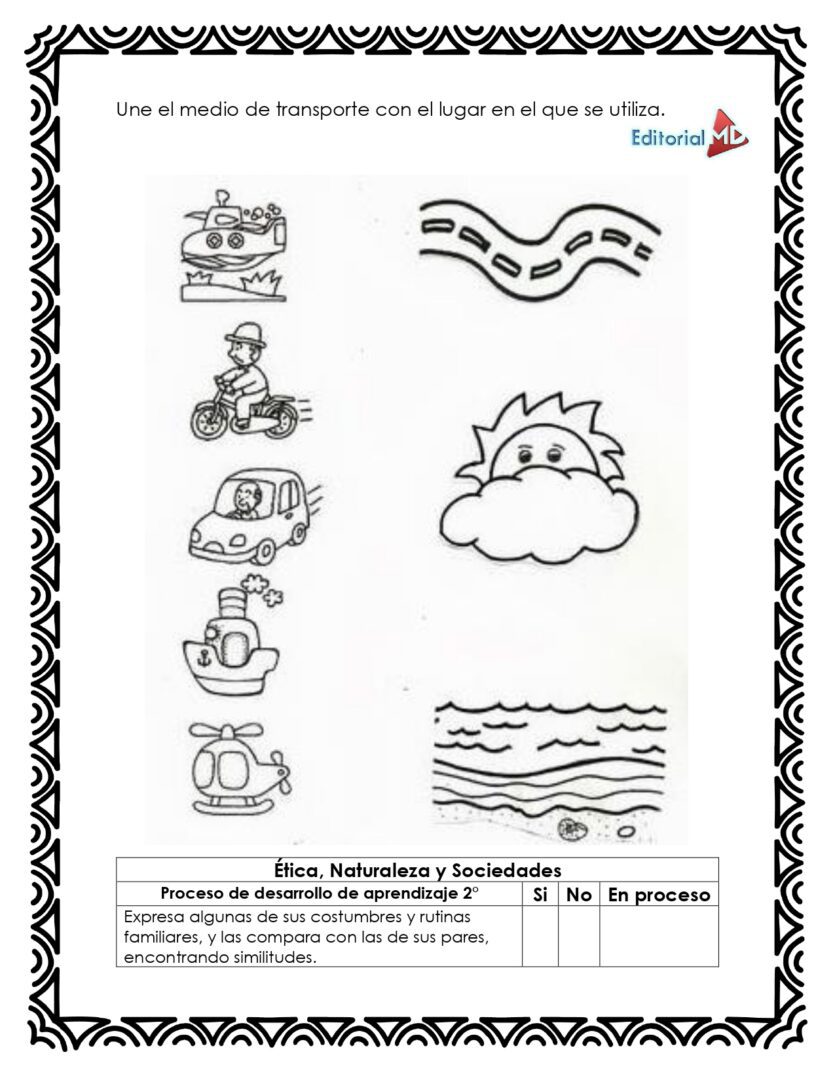 Cuadernillo de Trabajo los Medios de Transporte