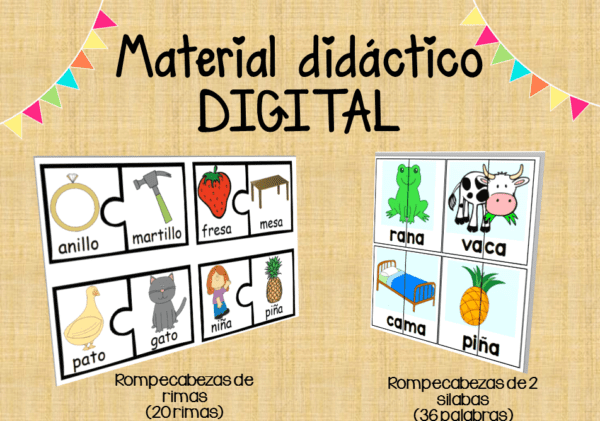 Rompecabezas de rimas y silabas