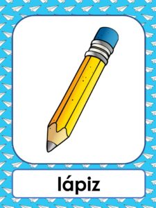 Tarjetas Didácticas de Vocabulario Escolar (NIÑO)