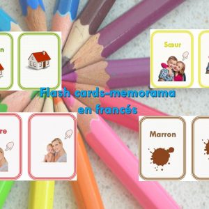 Flash Cards En Frances Para Imprimir (MEMORAMA FANTÁSTICO)
