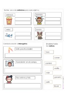 Actividades de Repaso Matemáticas y Lengua 2° Grado Primaria