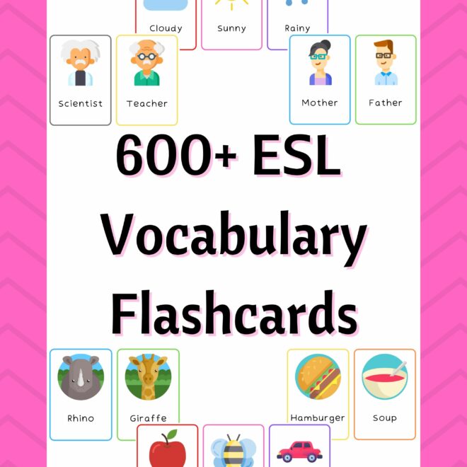 Vocabulario en ingles para niños (Flash Cards)