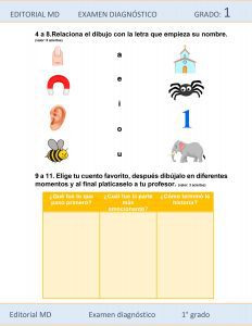 Examen Diagnostico Primer Grado de Primaria 2023-2024