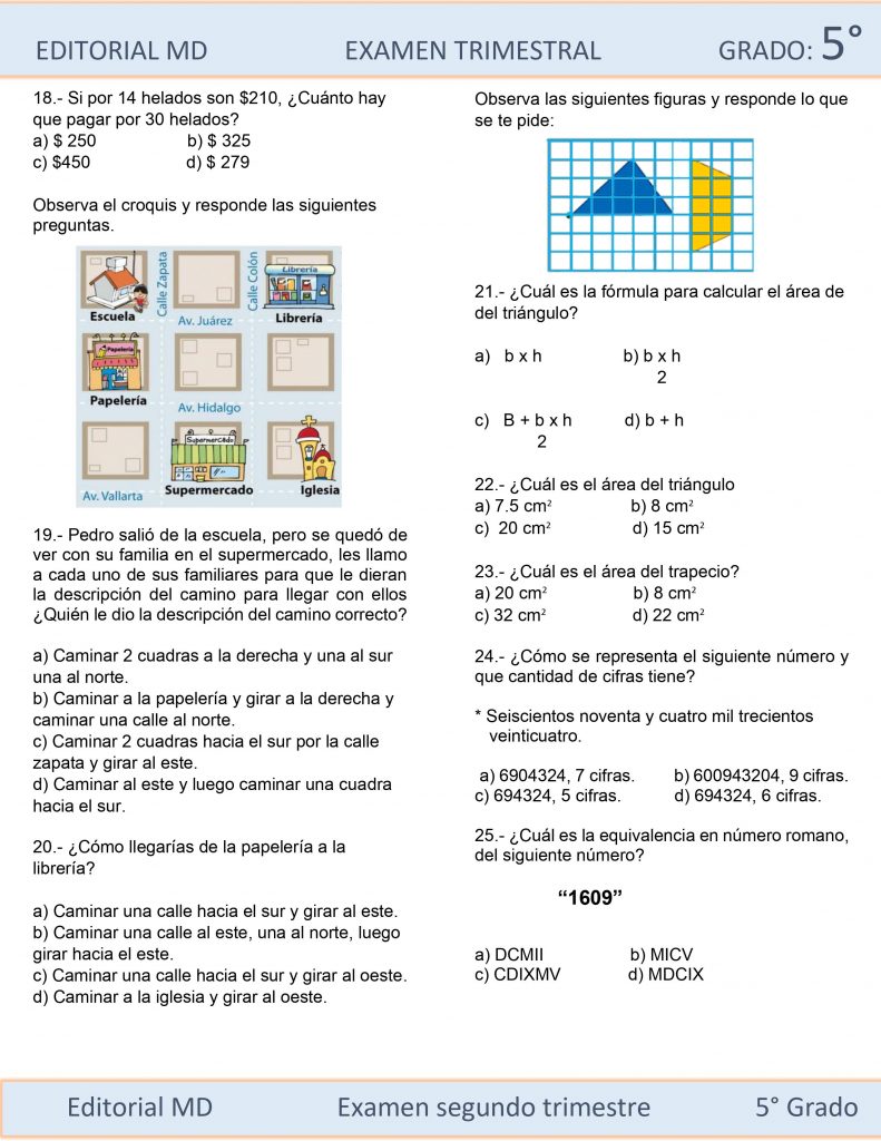 Guía de Estudio 5° Grado de Primaria 2023-2024