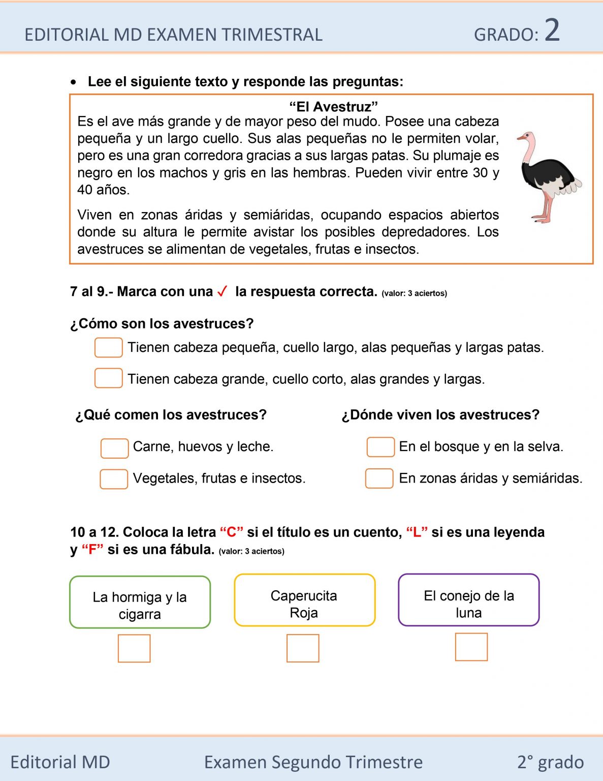 Guía de Estudio para Segundo Grado de Primaria