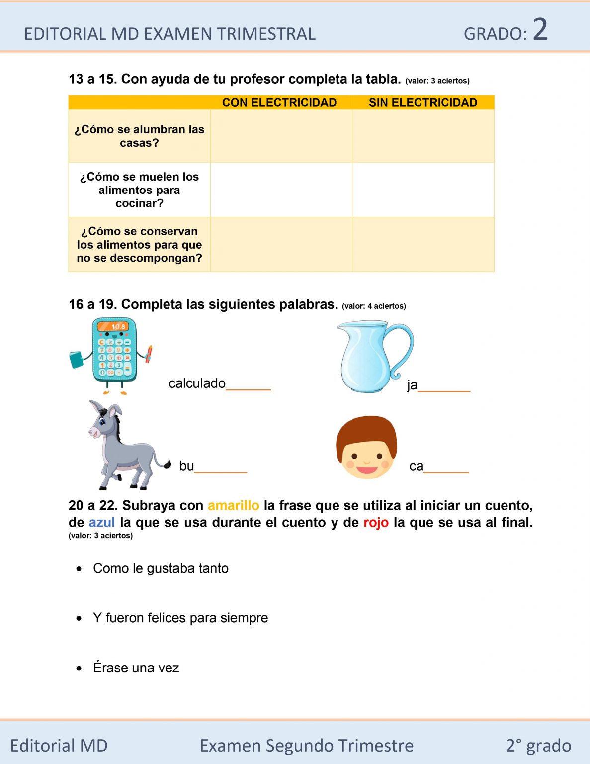 Guía de Estudio para Segundo Grado de Primaria