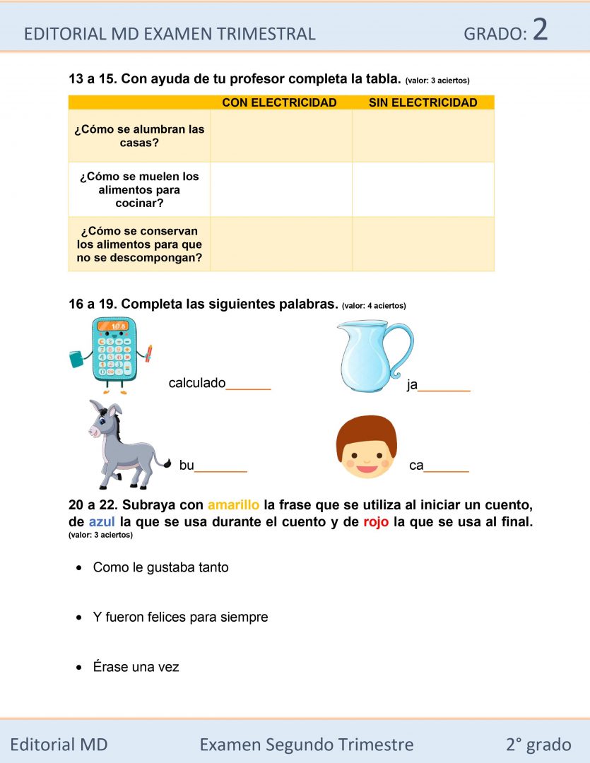 Guía de Estudio para Segundo Grado de Primaria