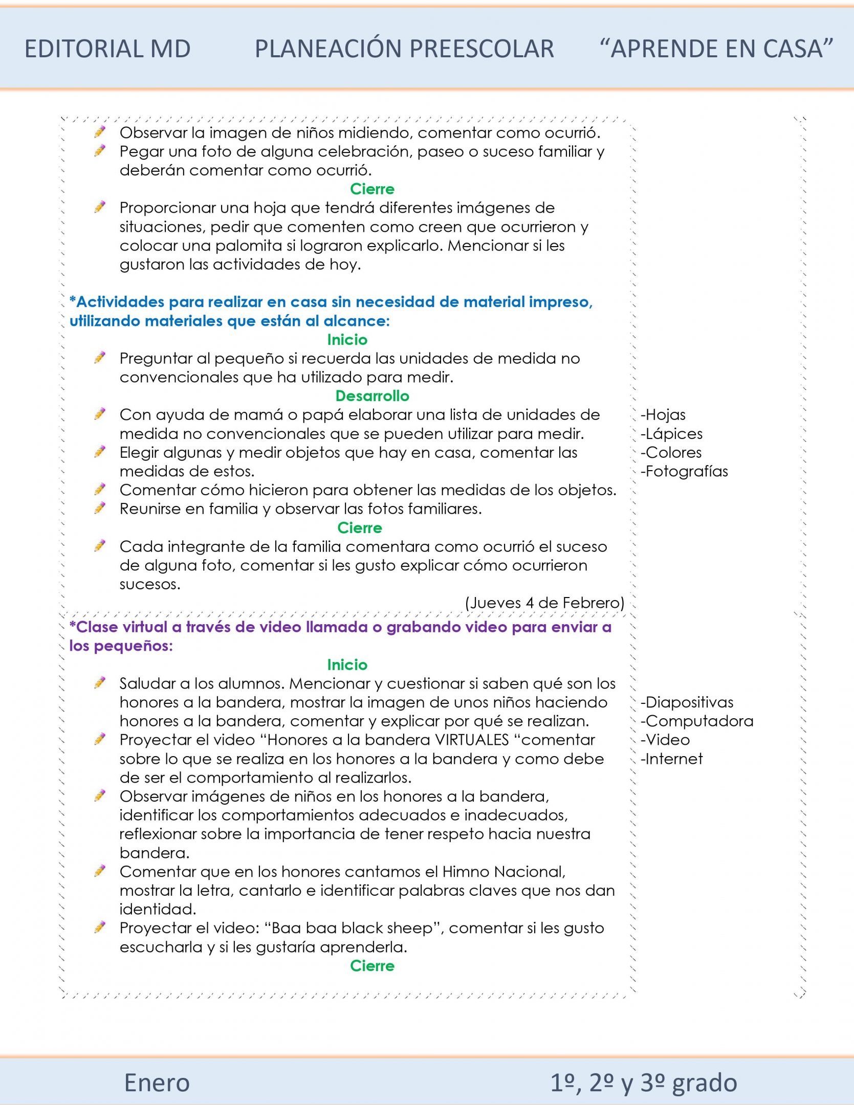 Planeacion preescolar Anual (Todo el Ciclo Escolar Junto) Aprende en Casa