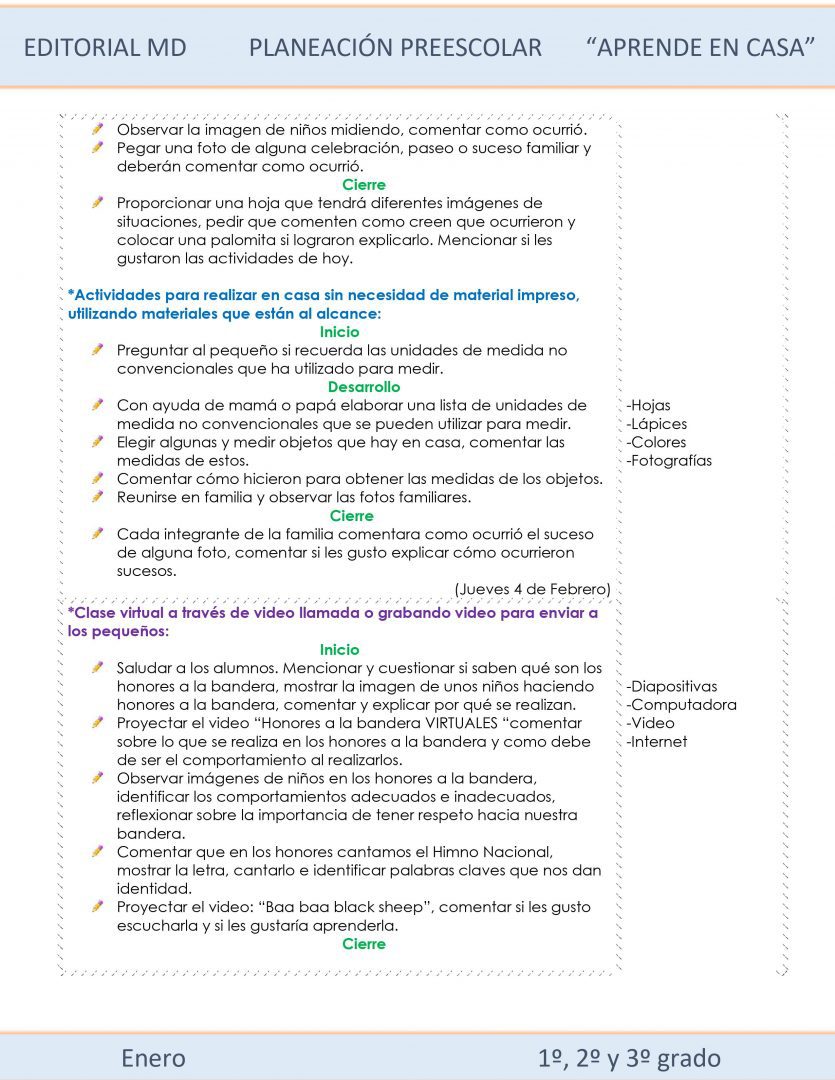 Planeacion preescolar Anual (Todo el Ciclo Escolar Junto) Aprende en Casa