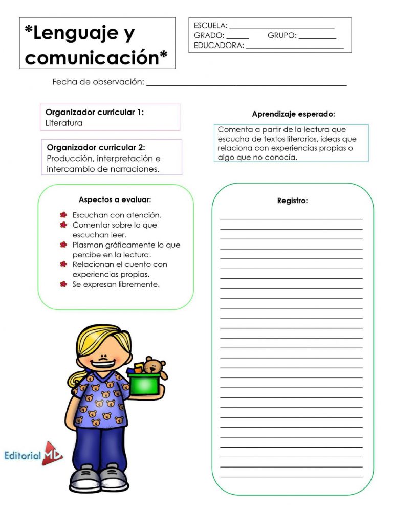Descargar Planeación para la Valoración Intermedia Preescolar
