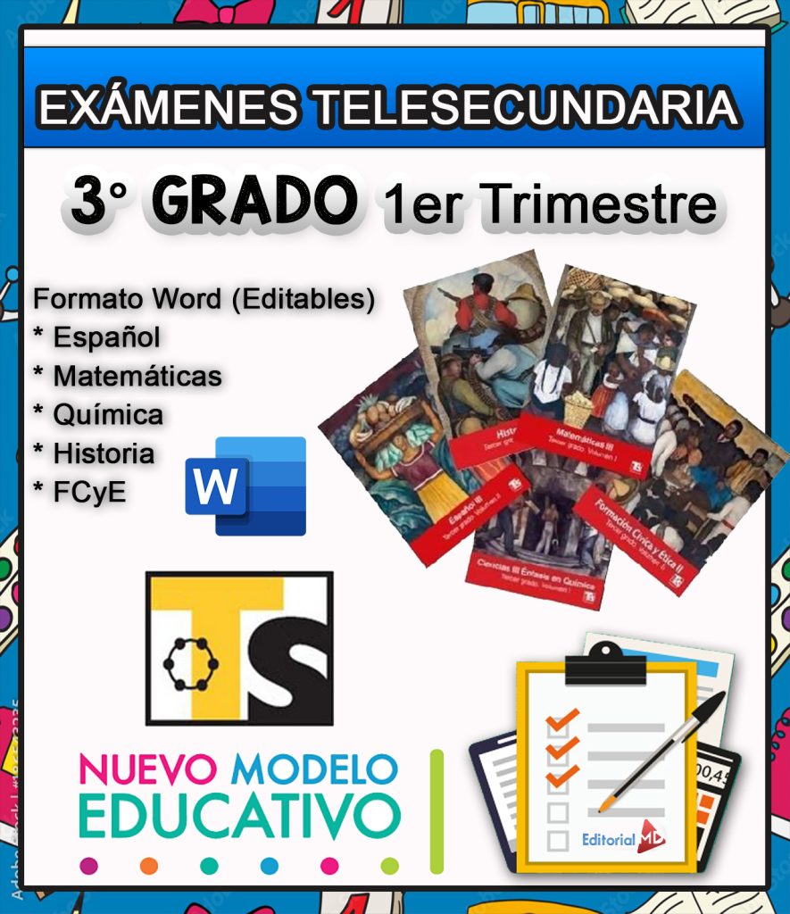 Exámenes de Telesecundaria Para Imprimir Trimestrales Gratis