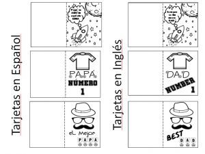 Tarjetas Para Colorear Día del Padre (En Español e Inglés)