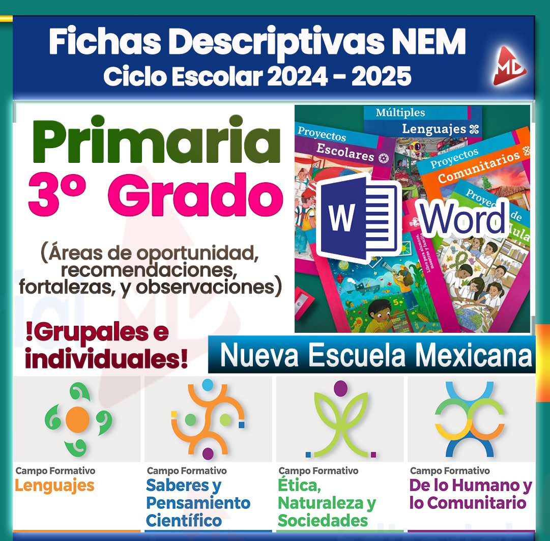 Fichas Descriptivas 3° Grado Primaria NEM 2026 (Campos Formativos)