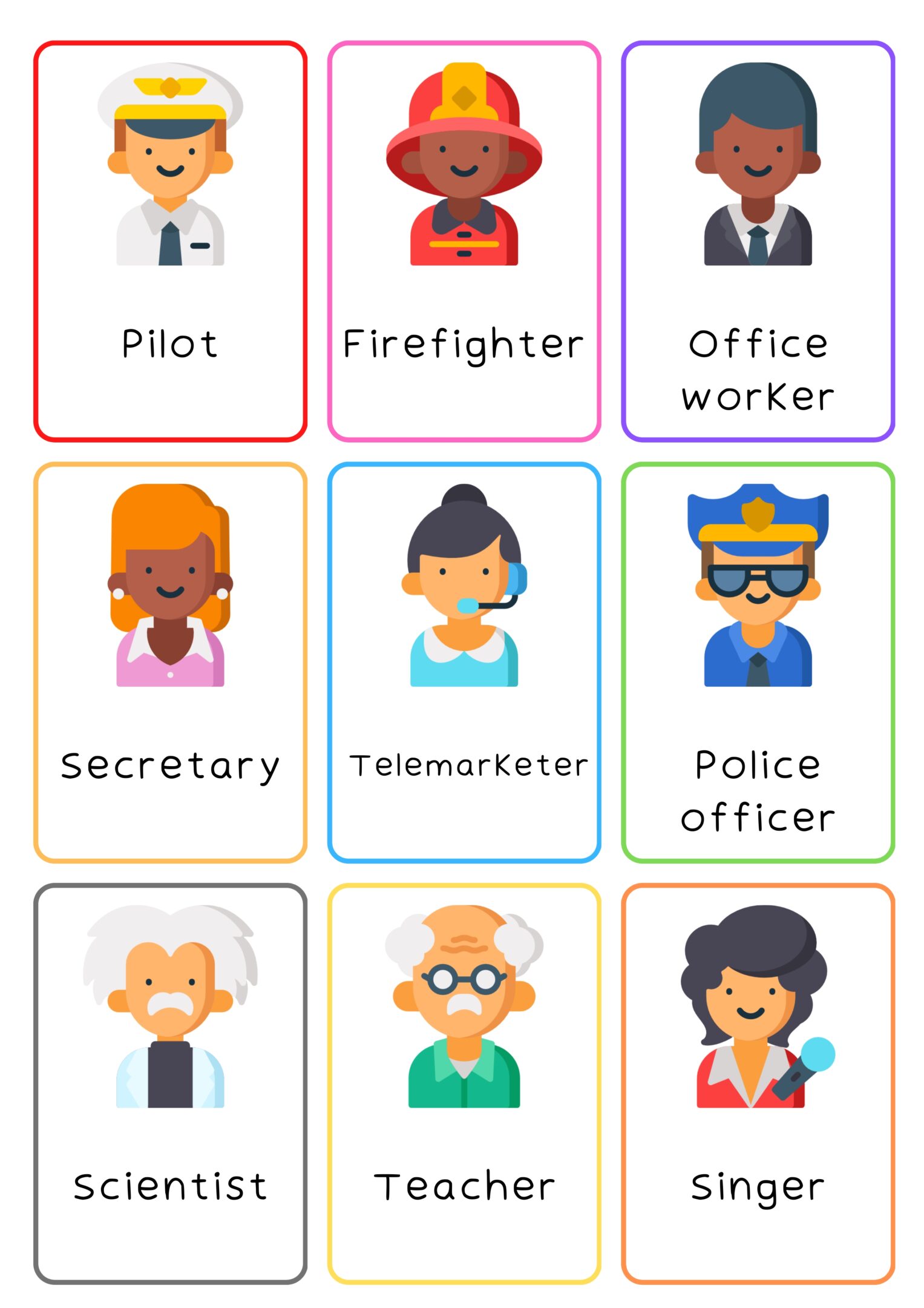 Vocabulario en ingles para niños (Flash Cards)