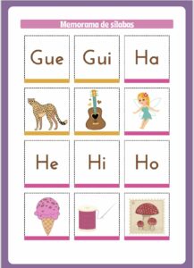 Flashcards de Silabas