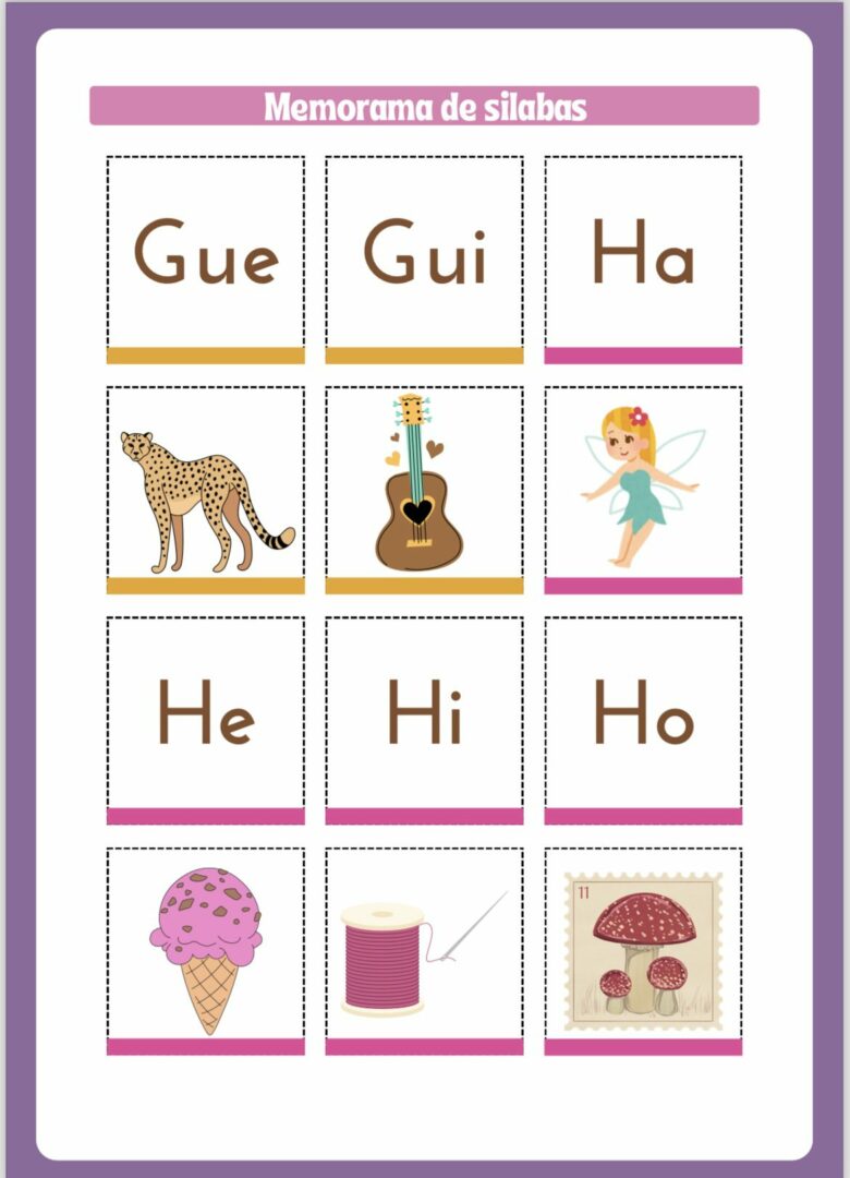 Flashcards de Silabas