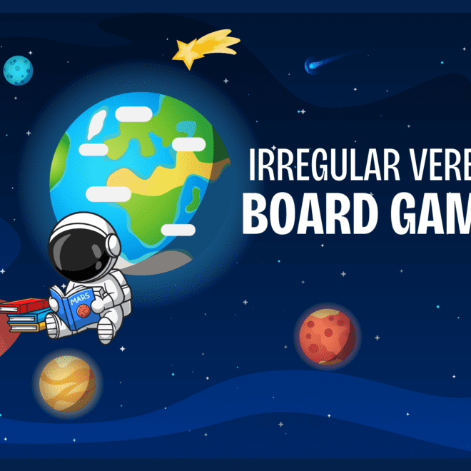 Irregular verbs game board