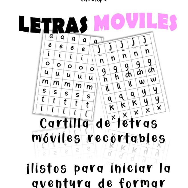 LETRAS MOVILES RECORTABLES EN MINUSCULAS