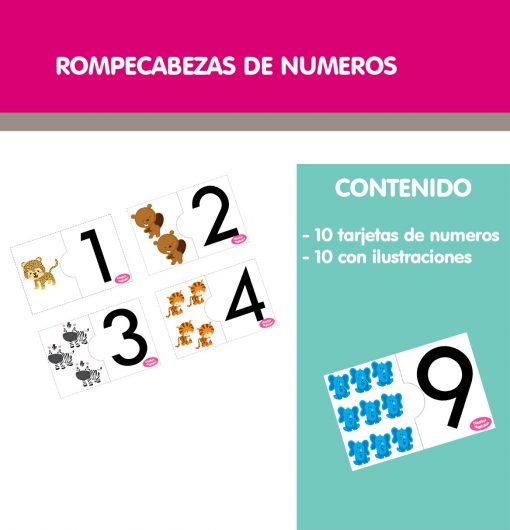 Rompecabezas de números del 1 al 10 LISTA PARA DESCARGAR