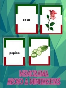 Memorama para Niños para apoyo a Minitarjetas