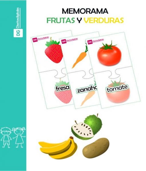 Memorama de Frutas y Verduras para Niños DESCARGALO AHORA
