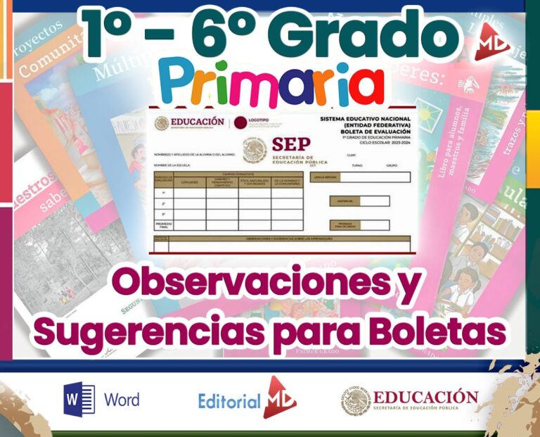 Observaciones Para Boletas por Campo Formativo