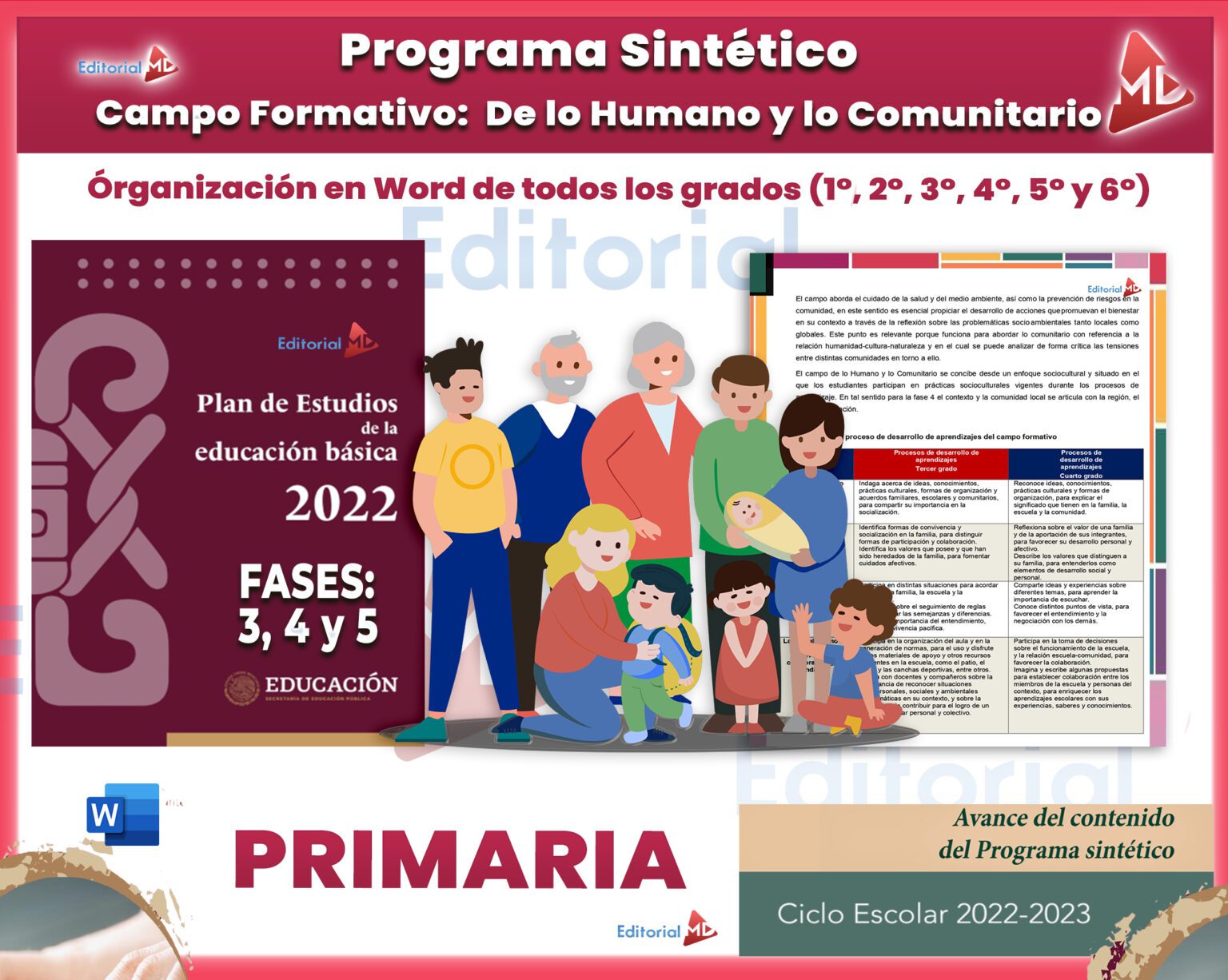 Programa Sintético DE LO HUMANO Y LO COMUNITARIO (Todos los Grados de ...