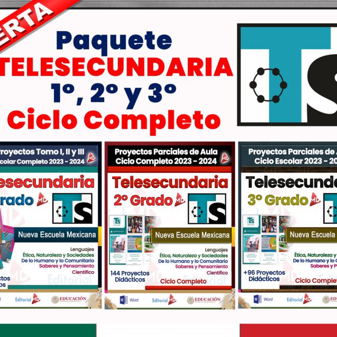 Planeaciones de Telesecundaria 1°, 2° y 3° Grado 2024 NEM