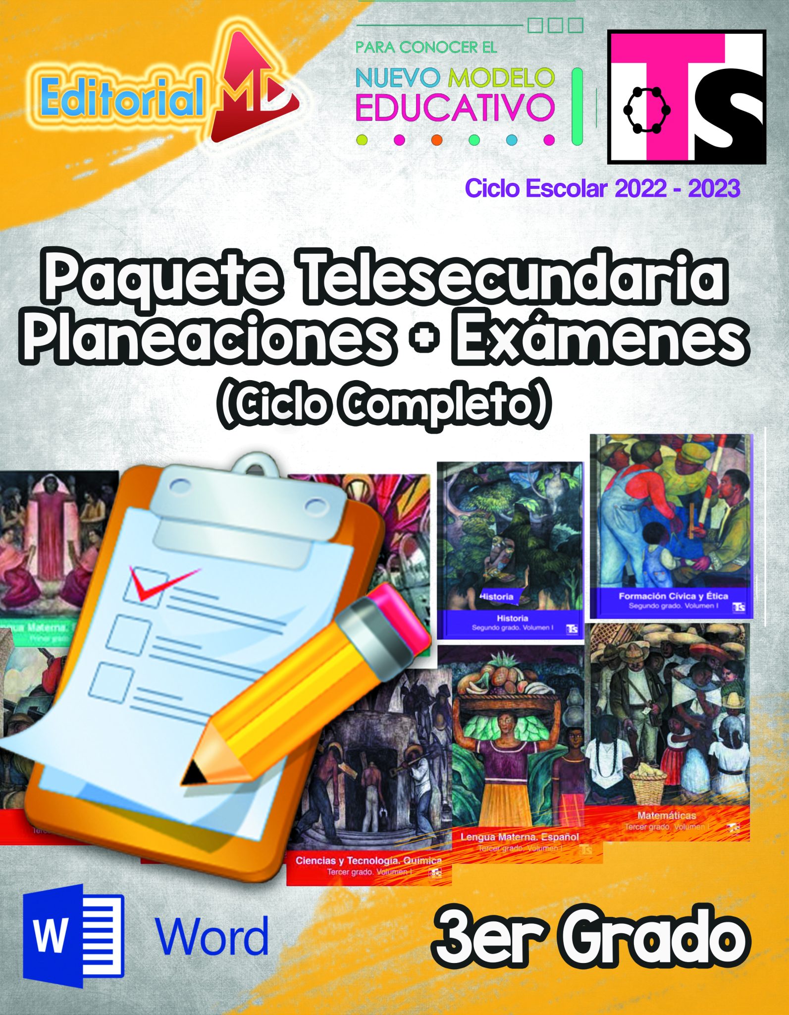 Telesecundaria (Paquete Ciclo Completo) Planeaciones + Exámenes 3 ...
