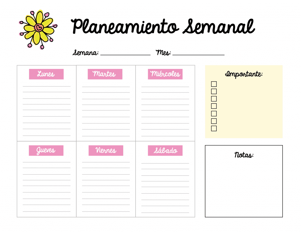 Planeador mensual, semanal y diario