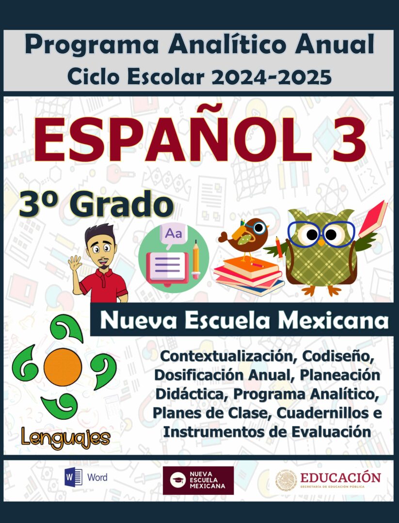 Programa Analítico Anual ESPAÑOL 3, Secundaria 3º (Ciclo Escolar 2024 ...