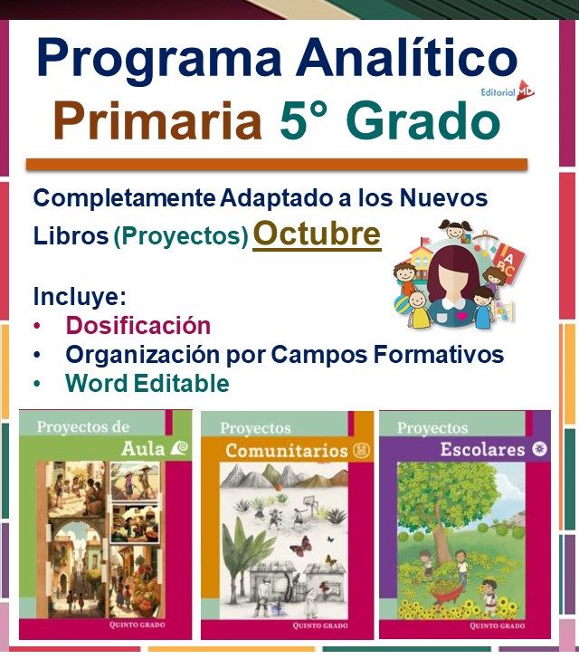 Planeacion Octubre Quinto Grado (Por Proyectos) NEM