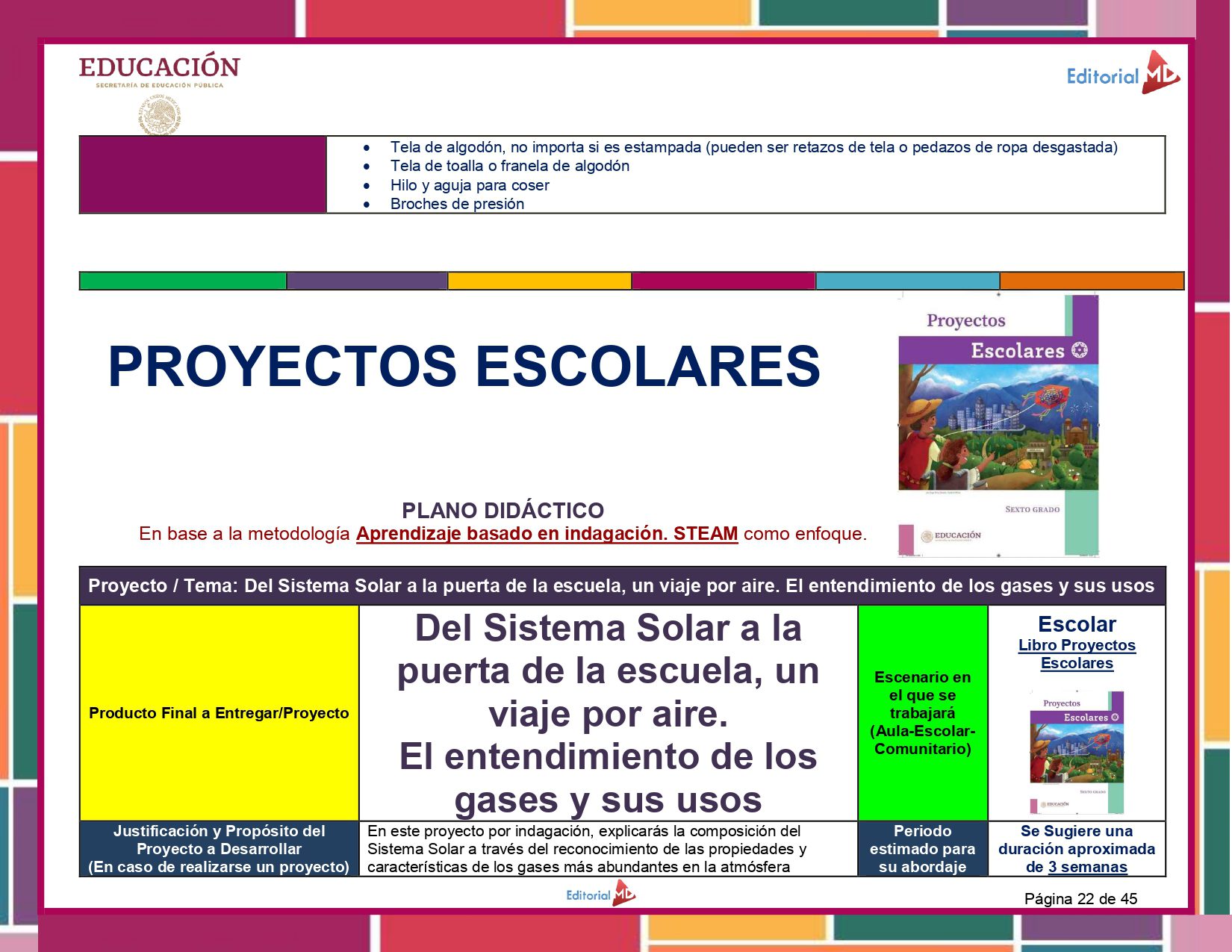 Planeaciones Septiembre Sexto Grado (Por Proyectos) 2023