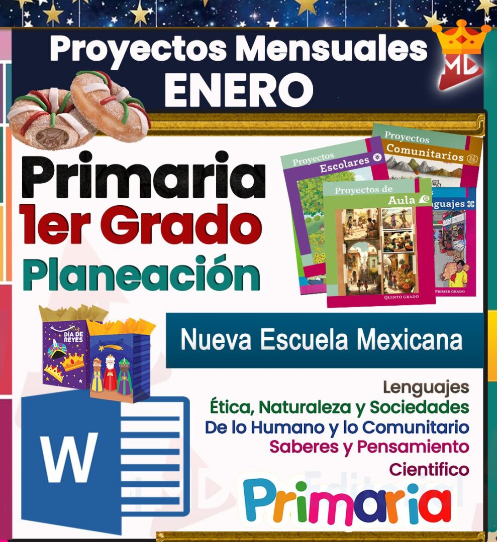 Planeación de Enero de Primer Grado de Primaria 2025 - 2026 NEM