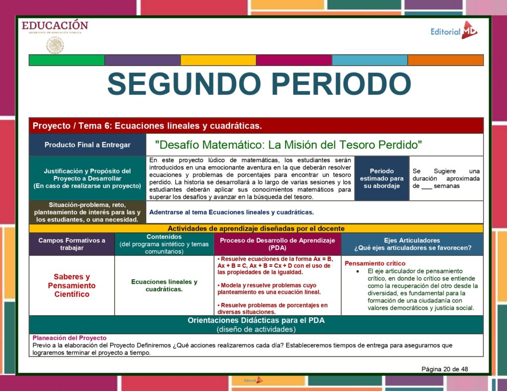 Programa Analítico Matemáticas 1° 2° y 3° Grado Secundaria