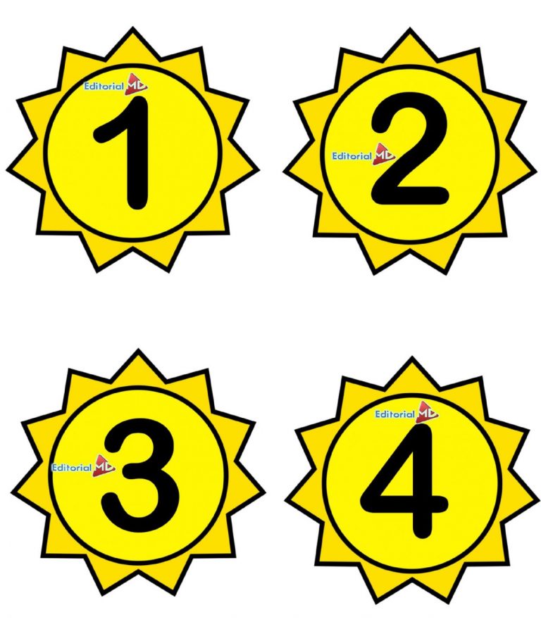 Recortables y Actividades de los números (1 al 10) En PDF Para Imprimir