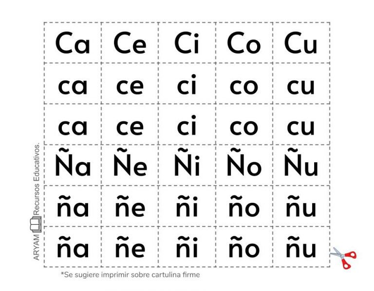 Recortables de Letras y Sílabas en PDF