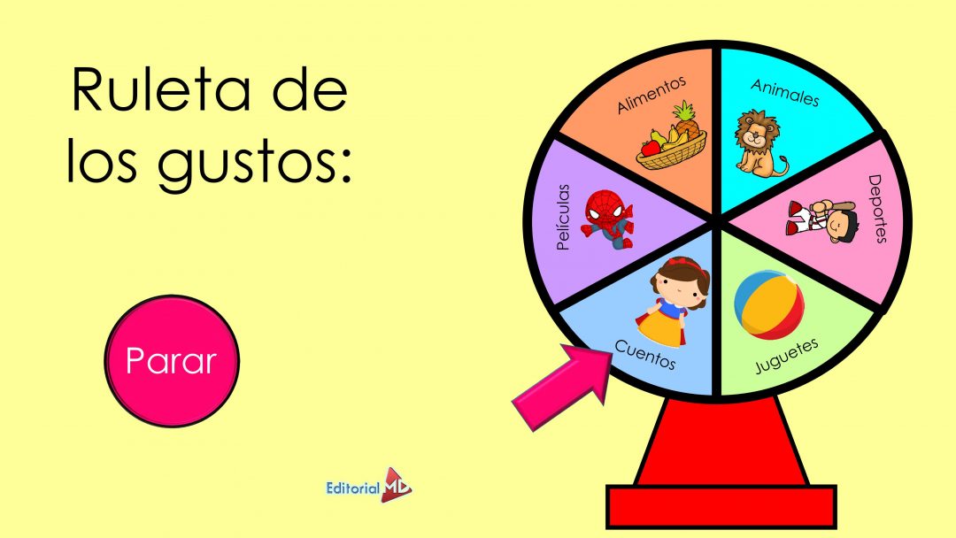 Ruleta Interactiva para Identificar Gustos