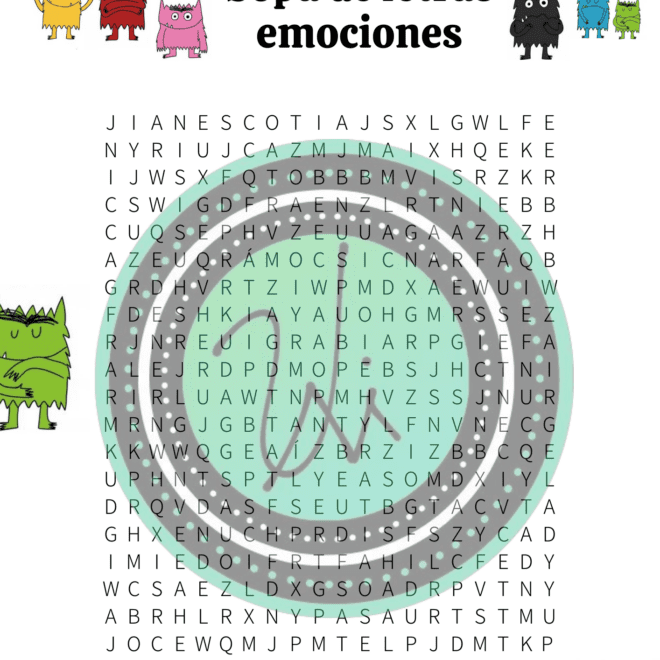 Sopa de letras "EMOCIONES"
