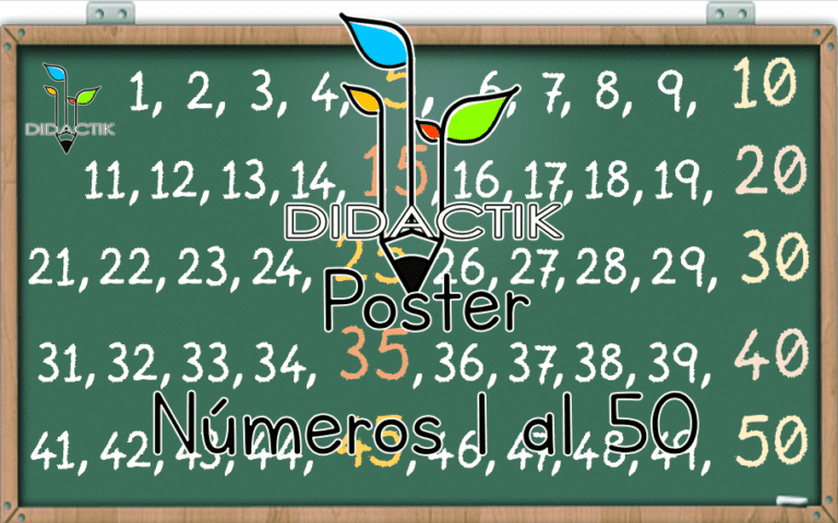 Posters Números 1 al 10 y 1 al 50