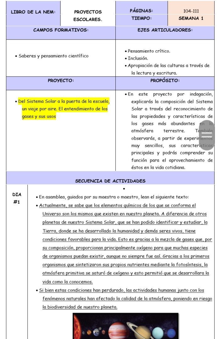 PLANEACIÓN DE LA NEM SEXTO GRADO (SEMANA 1- 4) 2023