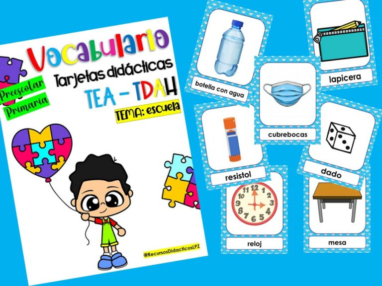 Tarjetas Didácticas de Vocabulario Escolar (NIÑO)