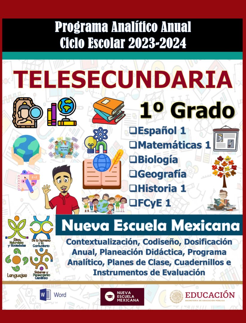 Programa Analítico Anual Telesecundaria Primer Grado 2024
