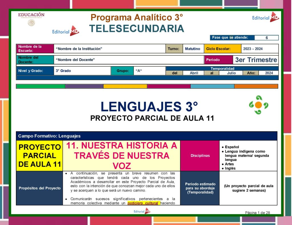 Planeaciones 2° de Telesecundaria NEM (Proyectos 2025 – 2026) Ciclo Completo