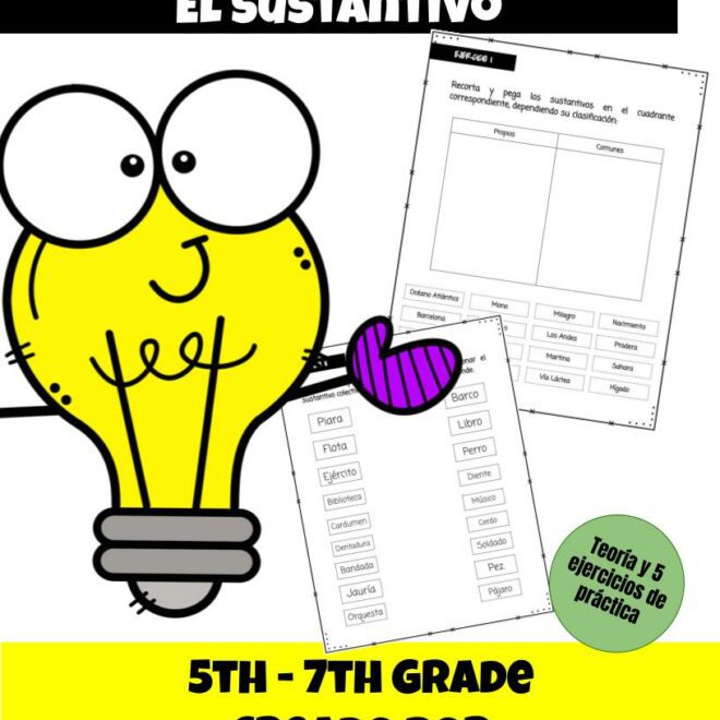 El sustantivo y sus tipos. Lección y actividades.