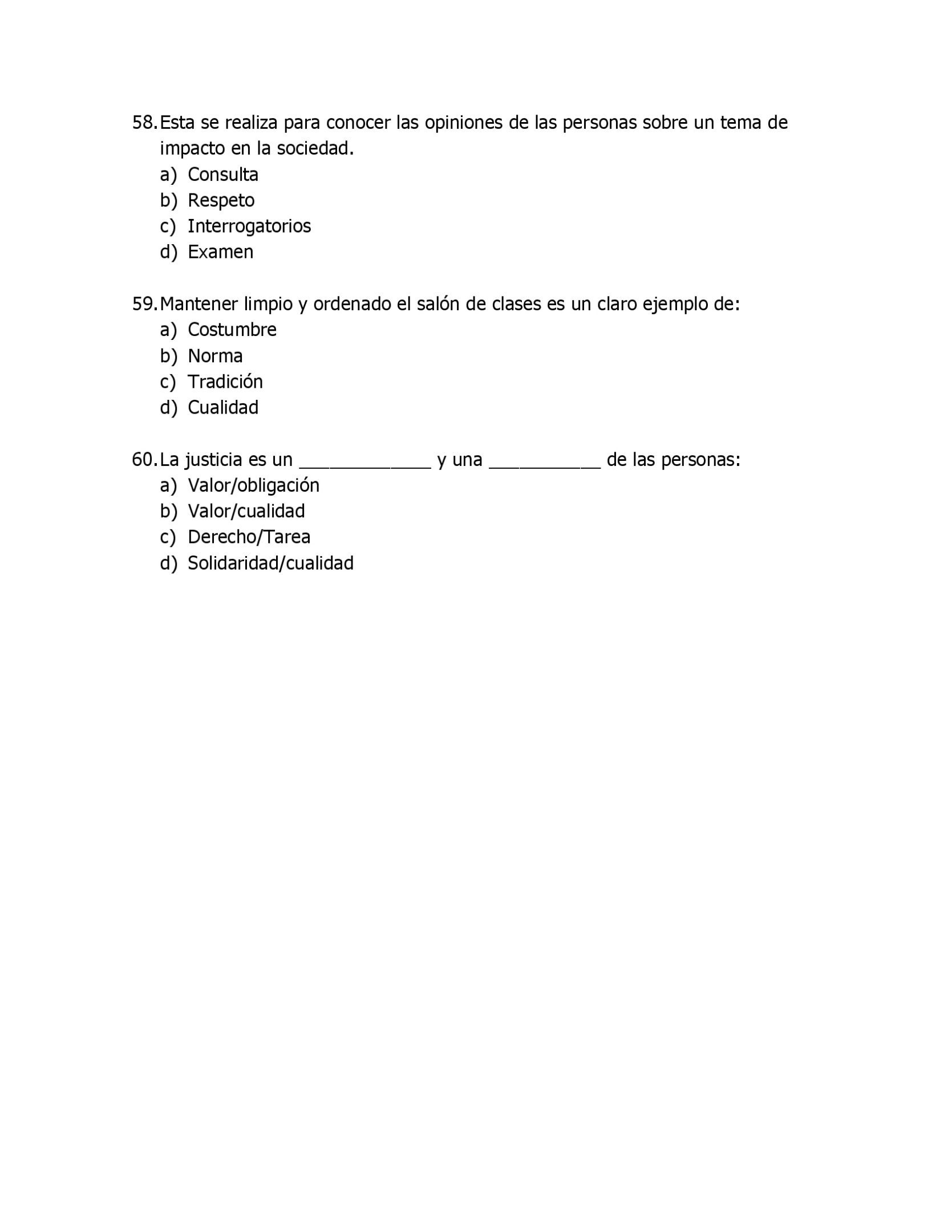 Examen Diagnóstico Cuarto Año De Primaria