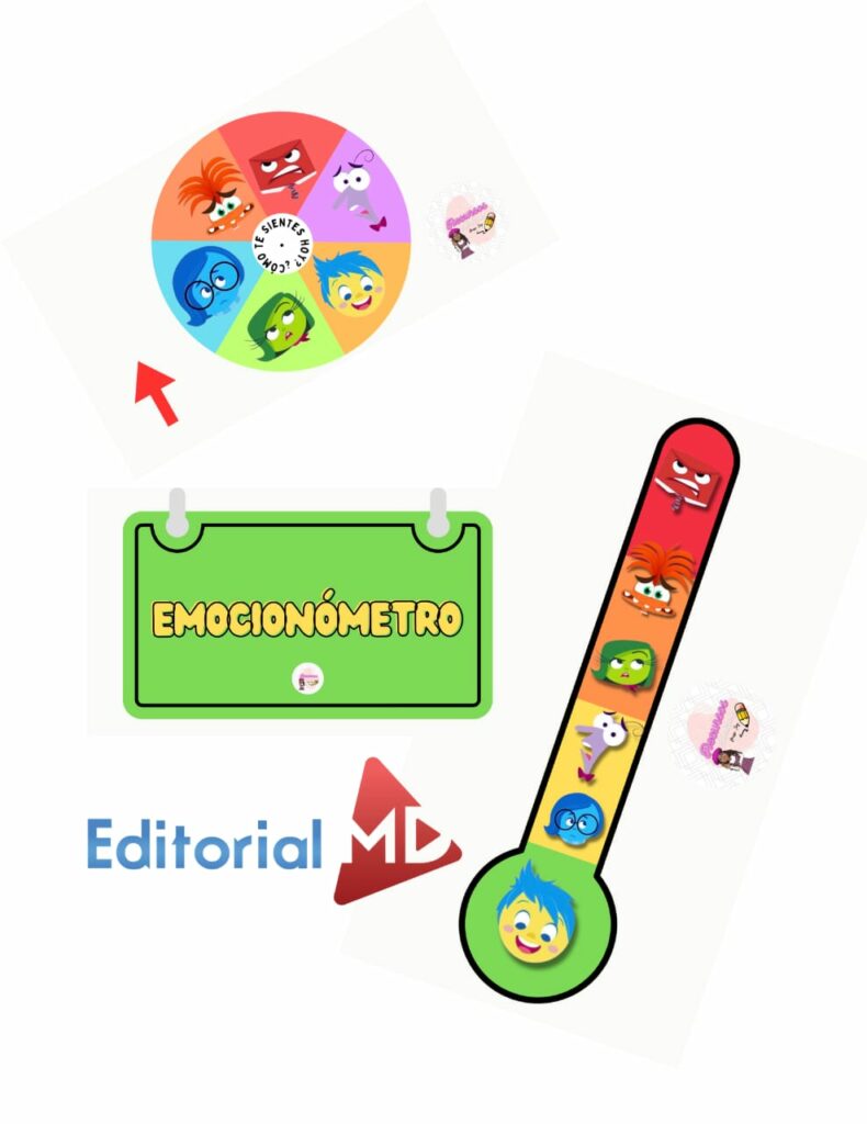 Emocionómetro intensamente | Material didáctico emociones