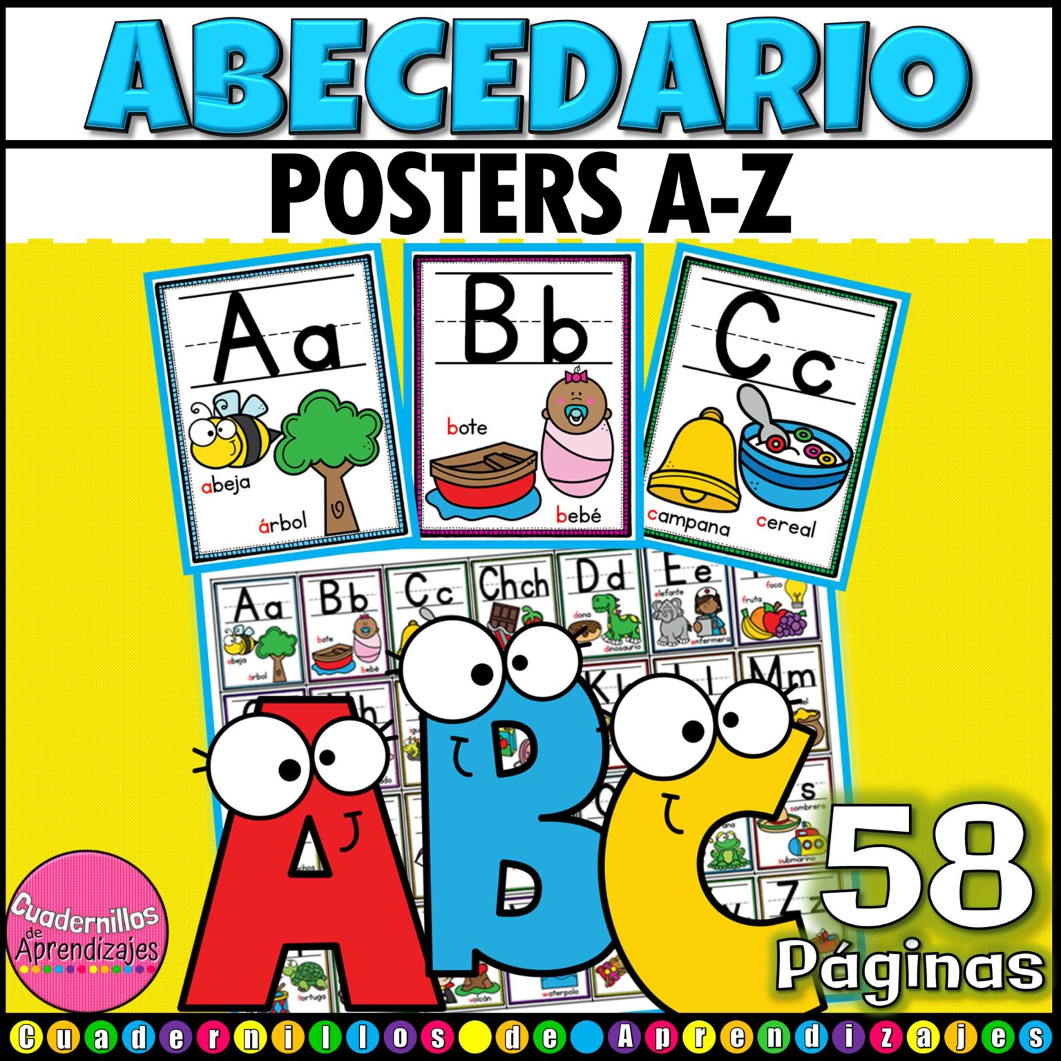 Abecedario Posters y Mantelito Español (Completo)