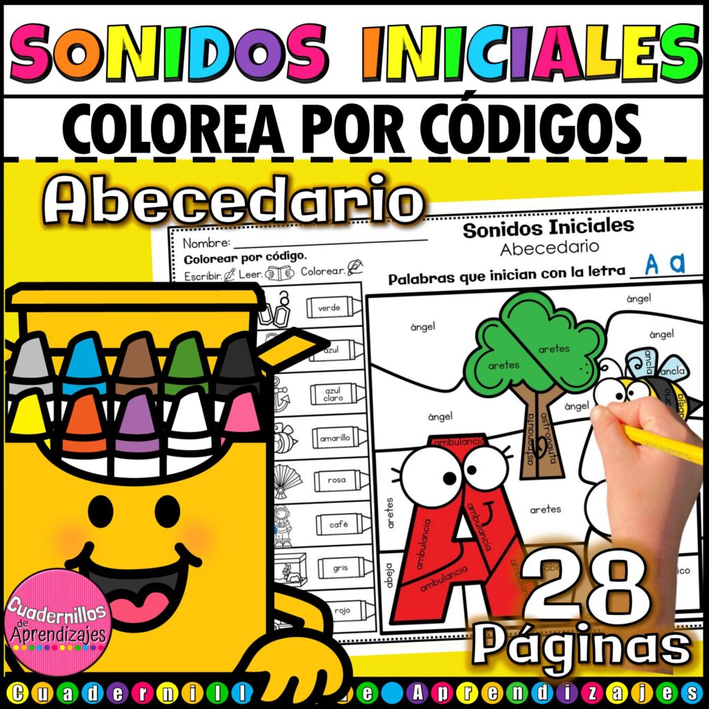 Colorea por Código Sonidos Iniciales (Completo)