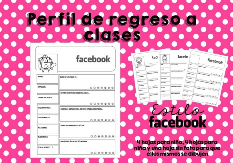 Hoja de trabajo "Mi perfil" estilo Facebook